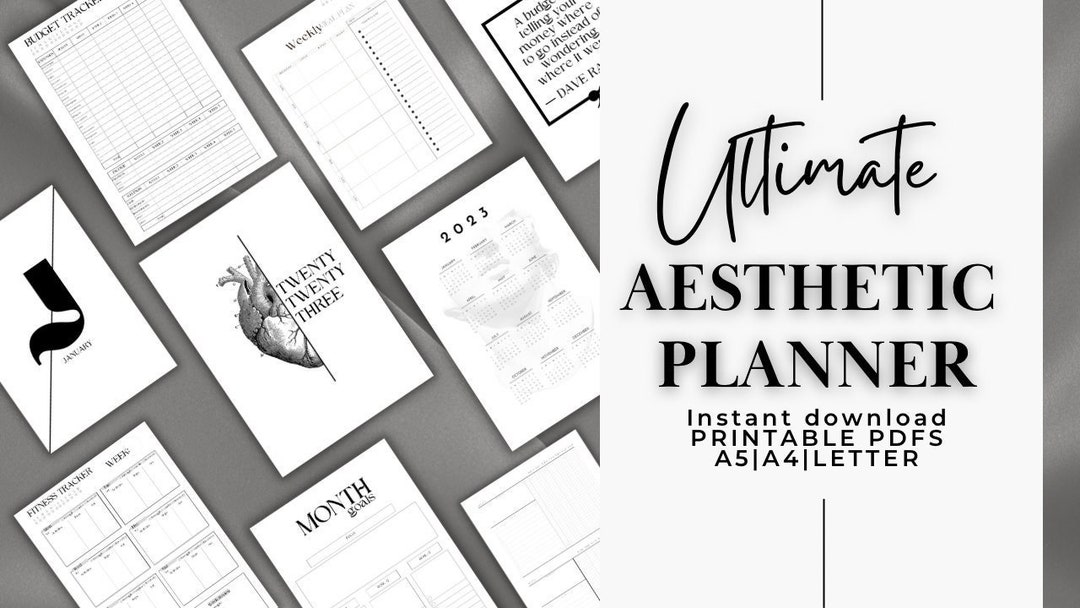 Elegant Aesthetic Planner - Etsy