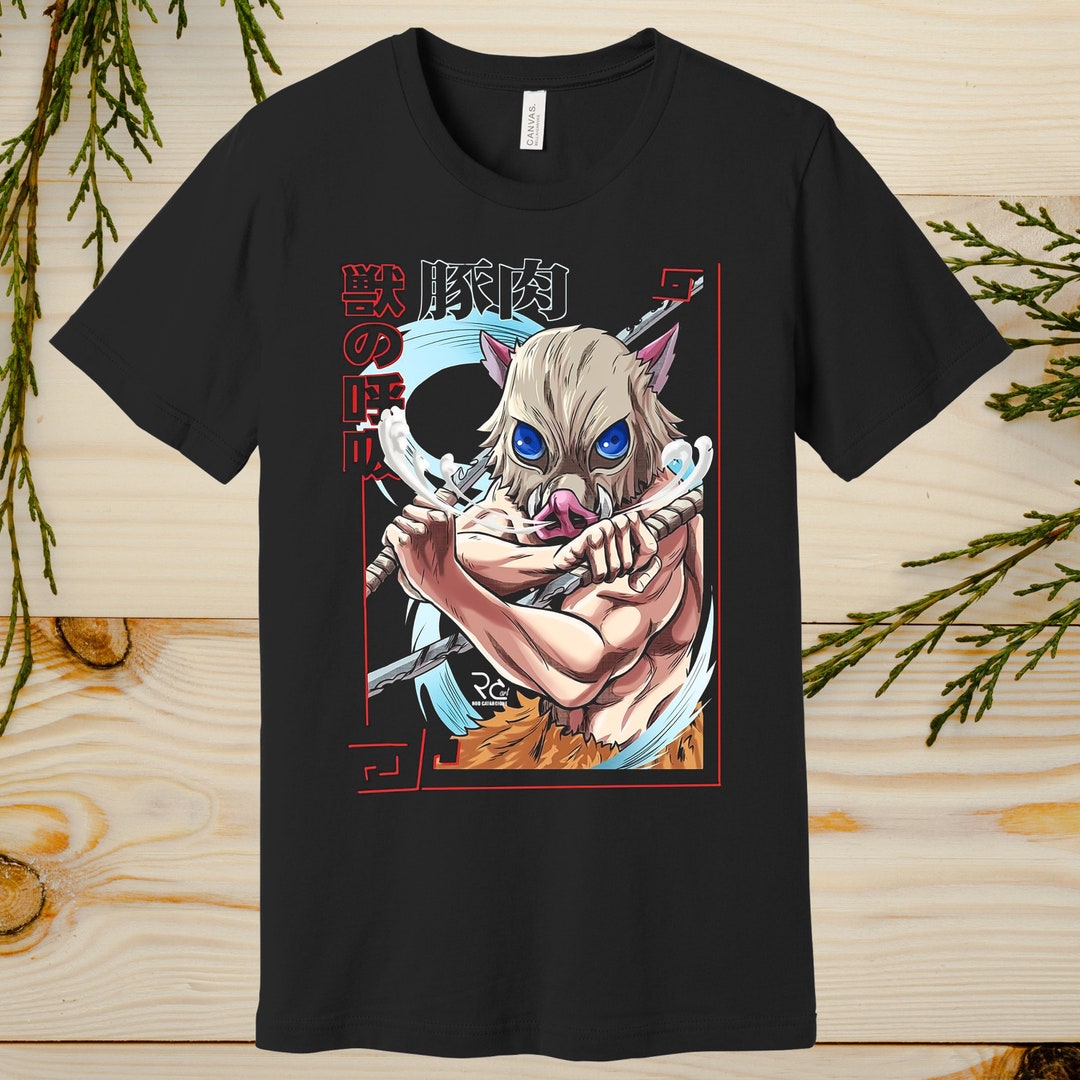 Inosuke Hashibira Demon Slayer T-shirt Anime Character Tee Unisex Manga ...