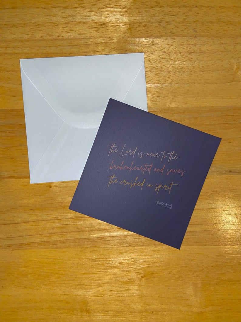 Sympathy Card; Bible Verse Card - Etsy