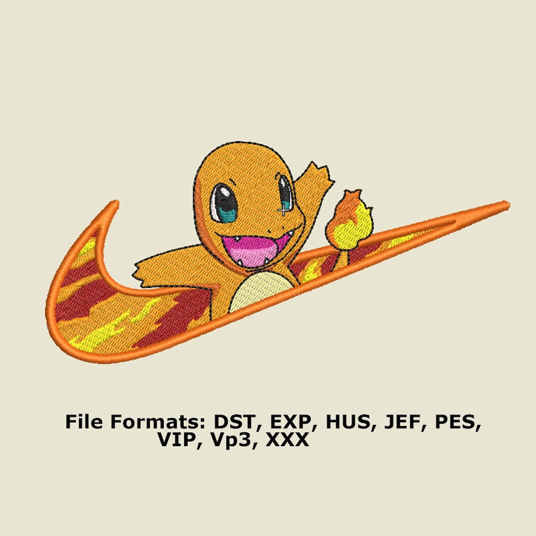 Anime Embroidery Design Bundle, Charmander Embroidery Digital Files ...