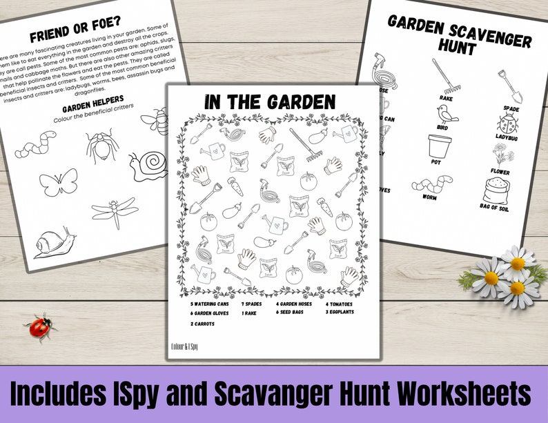 Kids’ Downloadable Garden Activity Pack - Etsy