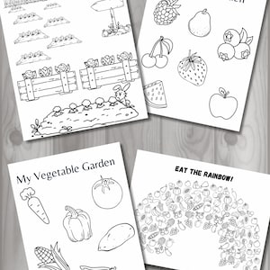 Garden Coloring Printable Pages for Kids - Etsy