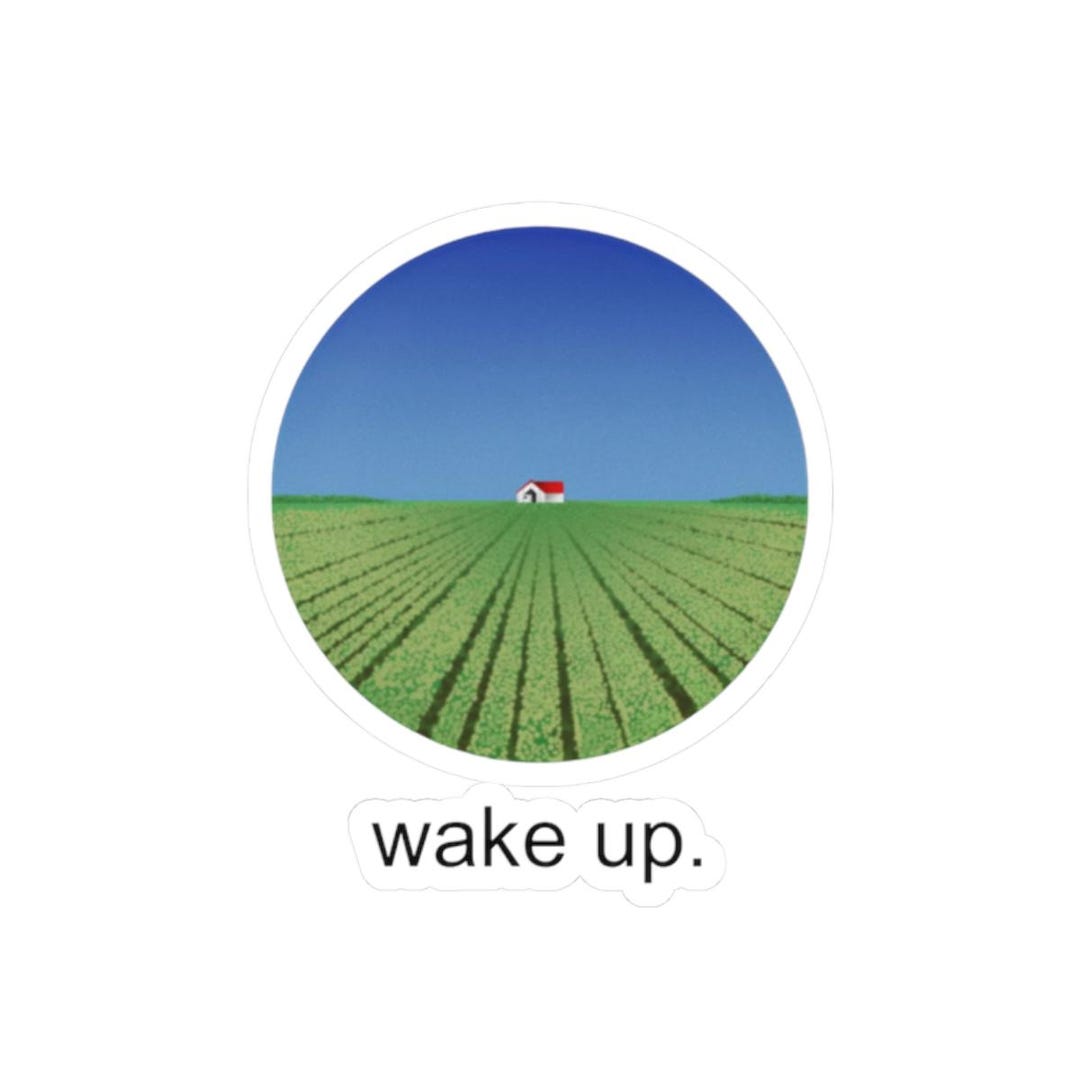 Wake up Dreamcore Sticker, Weirdcore Laptop Decals, Dreamcore Vinyl ...