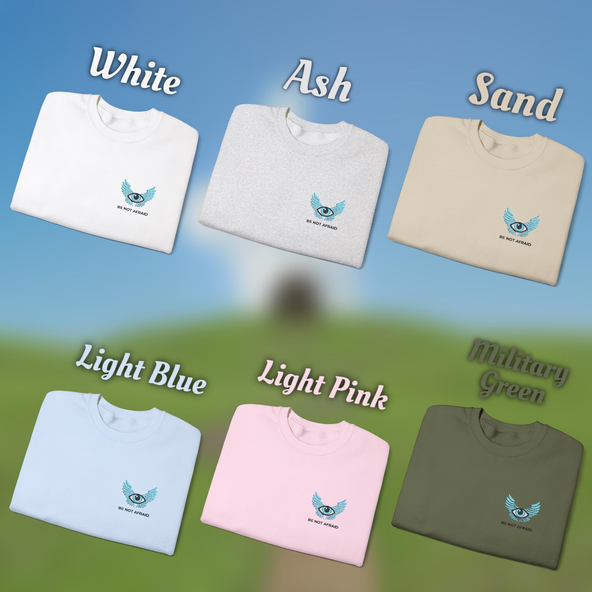 Biblically Accurate Angel Embroidered Sweatshirt, Be Not Afraid ...