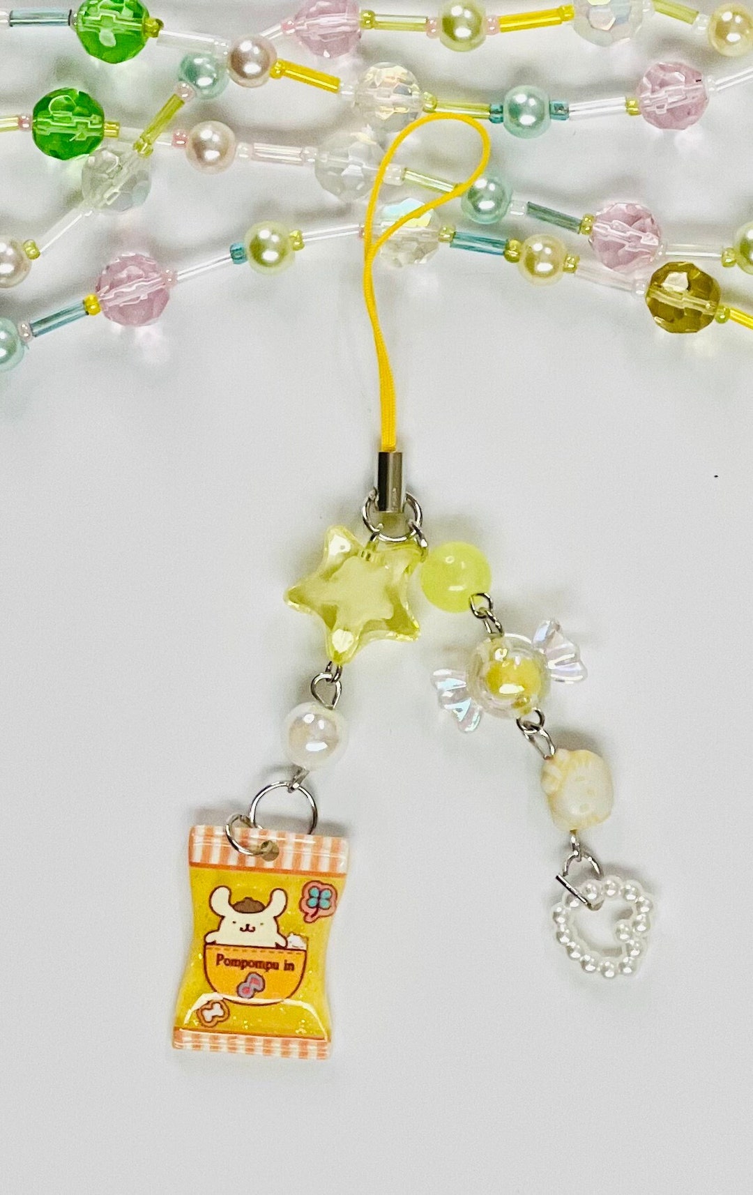 Sanrio Characters Phone Charm Acrylic Phone Charm Pochacco Candy Bag ...