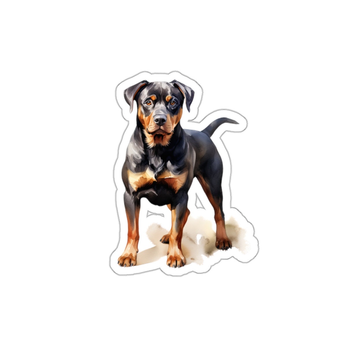 Rottweiler Breed Watercolor Print Dog Art Gift Watercolor Rottweiler ...