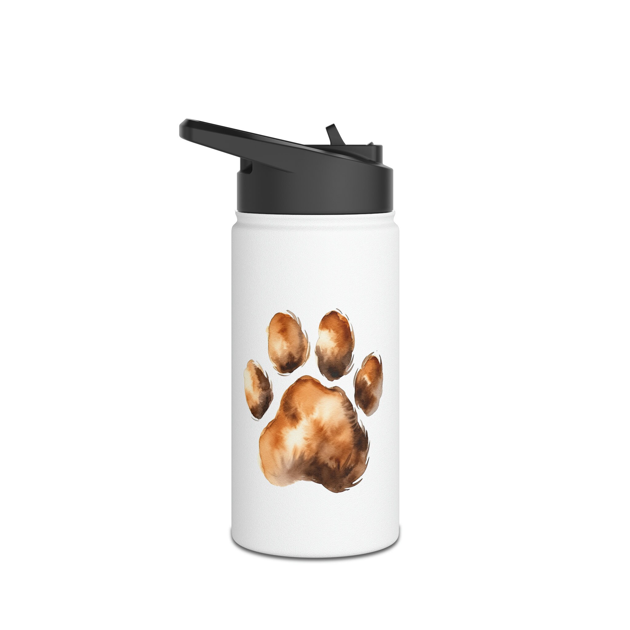 Brown Dog Paw Print Art Tan Dog Paw Watercolor Dog Paw Painting Brown ...