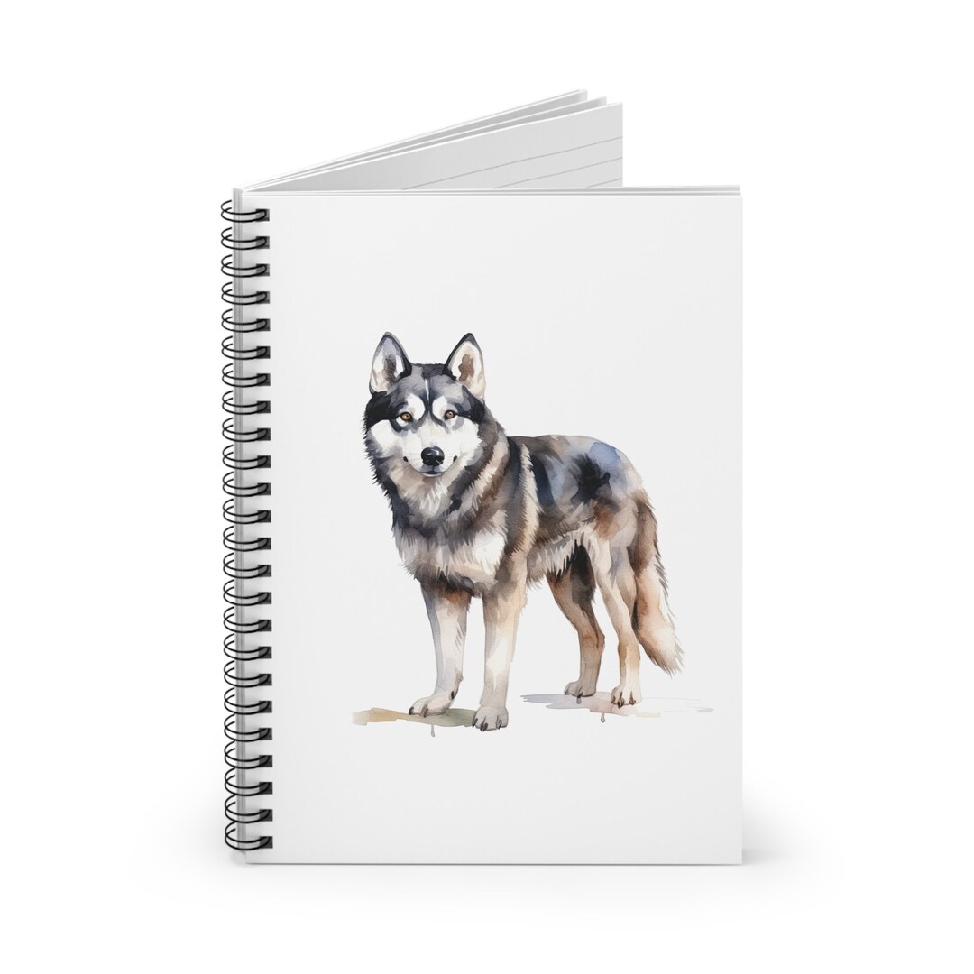 Siberian Husky Watercolor Print Dog Art Print Husky Decor Spiral ...