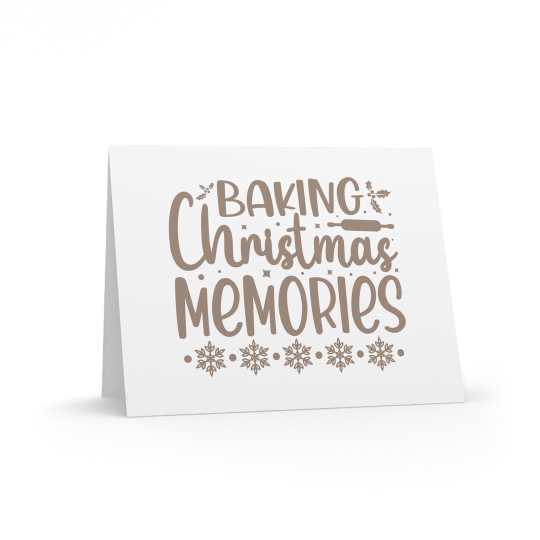 Baking Christmas Memories Merry Christmas Calligraphy - Etsy
