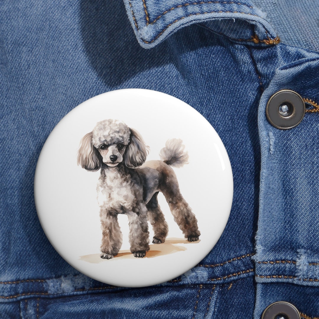Poodle Art Poodle Print Poodle Decor Poodle Gift Pin Buttons - Etsy