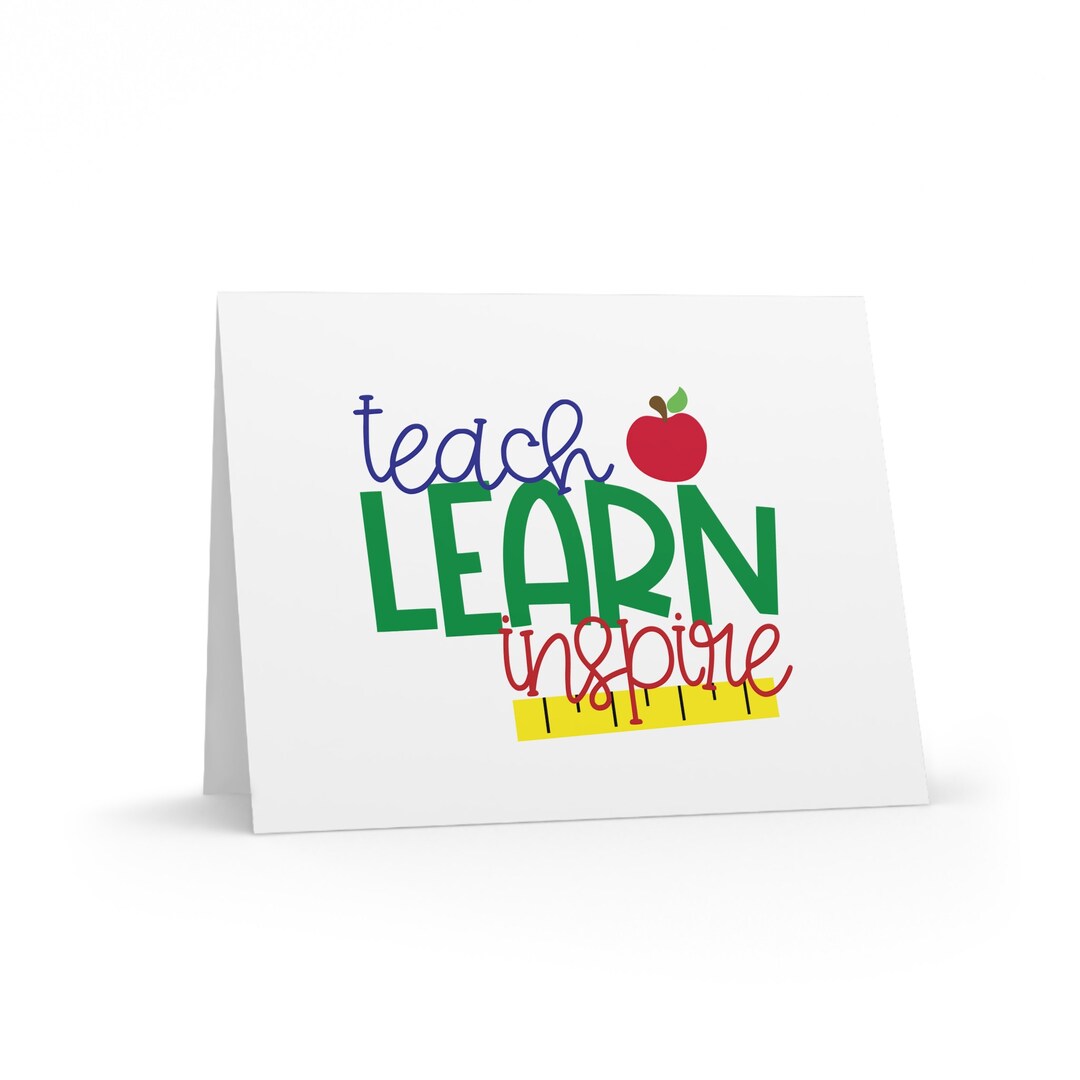 Teach Learn Inspire Calligraphy Quote Teacher Gift Idea - Etsy
