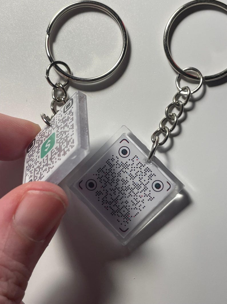 Custom Scannable QR Code Social Media Website Cash Personalized Key ...