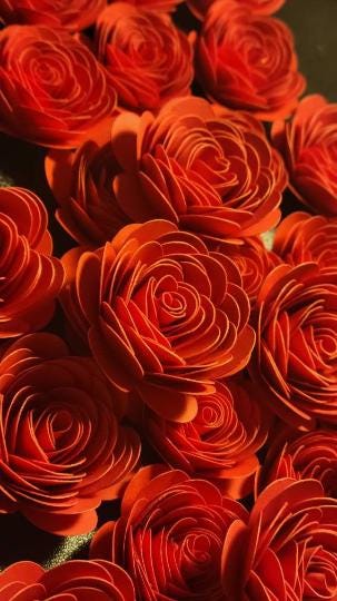 Handmade Rolled Paper Flowers – Vibrant Paper Roses for Crafts, Decor ...