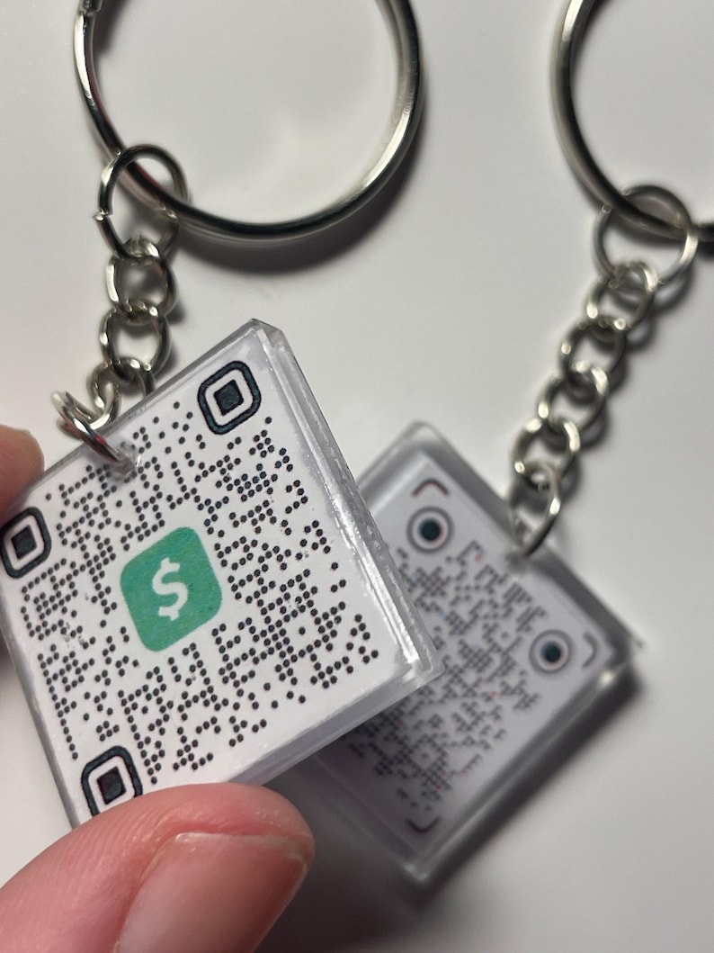 Custom Scannable QR Code Social Media Website Cash Personalized Key ...