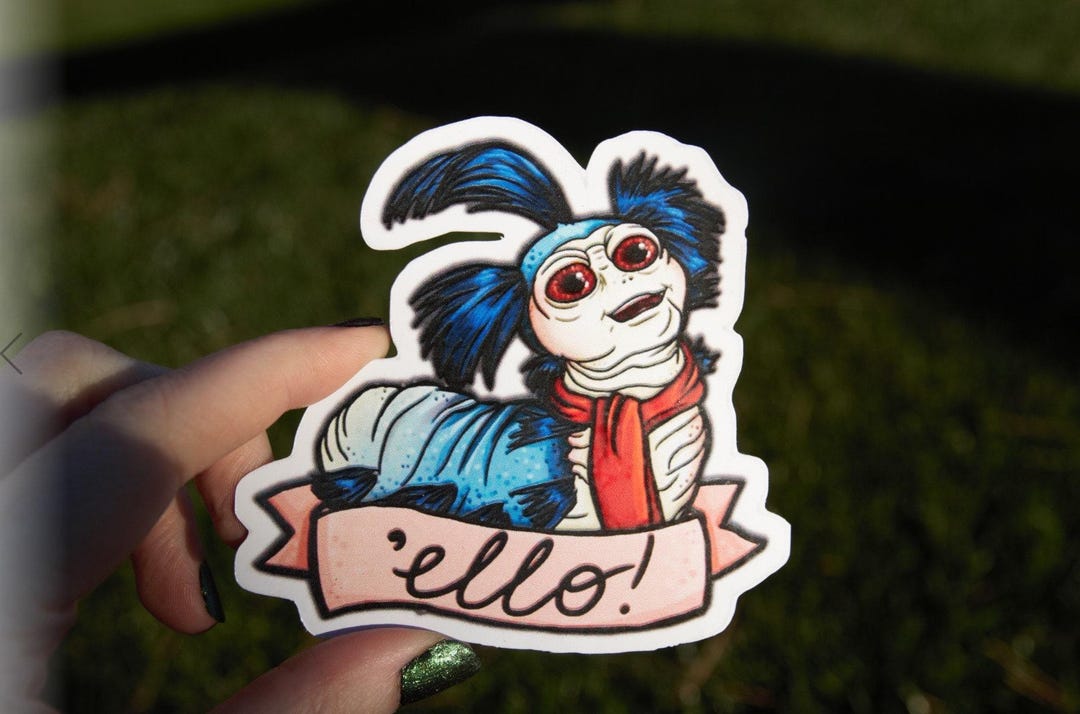 Ello! Worm Sticker Inspired by the Labyrinth - Etsy