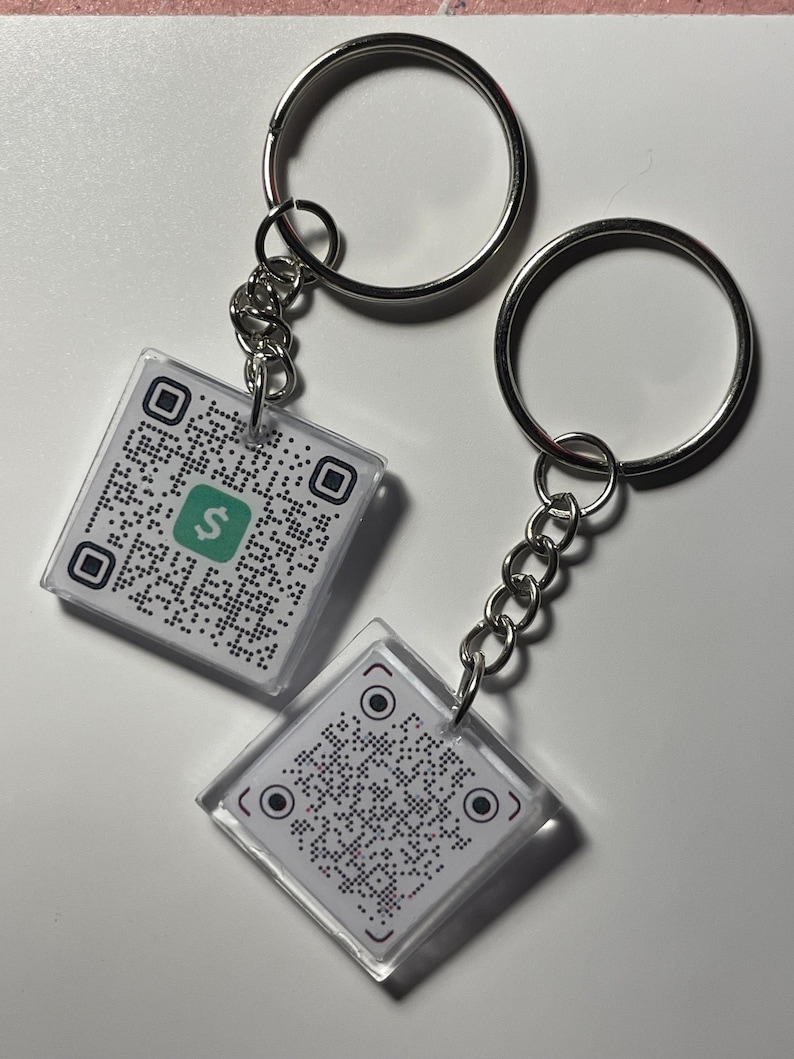 Custom Scannable QR Code Social Media Website Cash Personalized Key ...