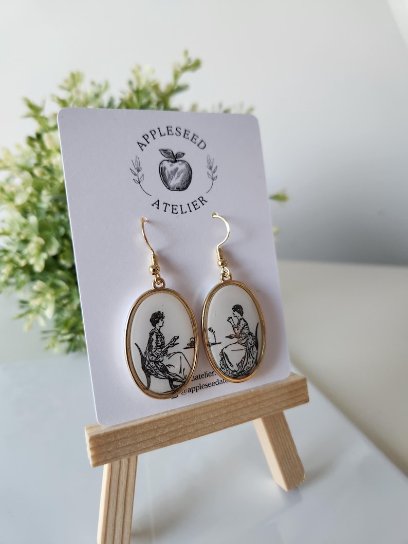 Spilling the Tea, Victorian Style Teatime Earrings, Handmade Gift for ...