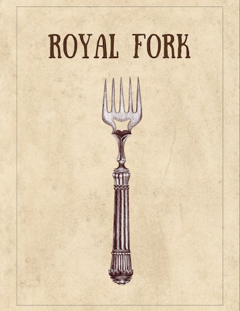 Vintage Fork Drawing, Scrapbook, Digital Clipart, Instant Download ...