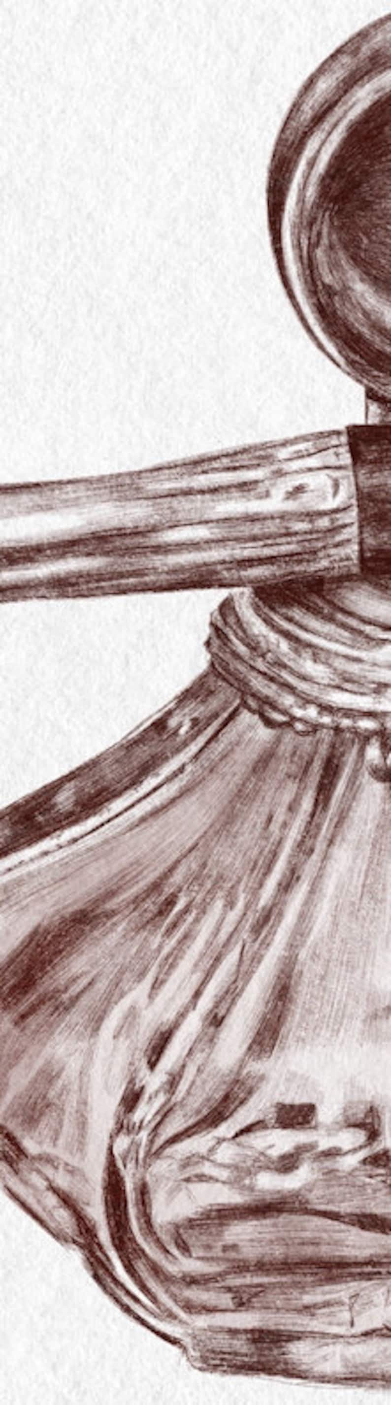 Antique Vintage Ink Pen Bottle Drawing, Scrapbook, Flower, Digital ...