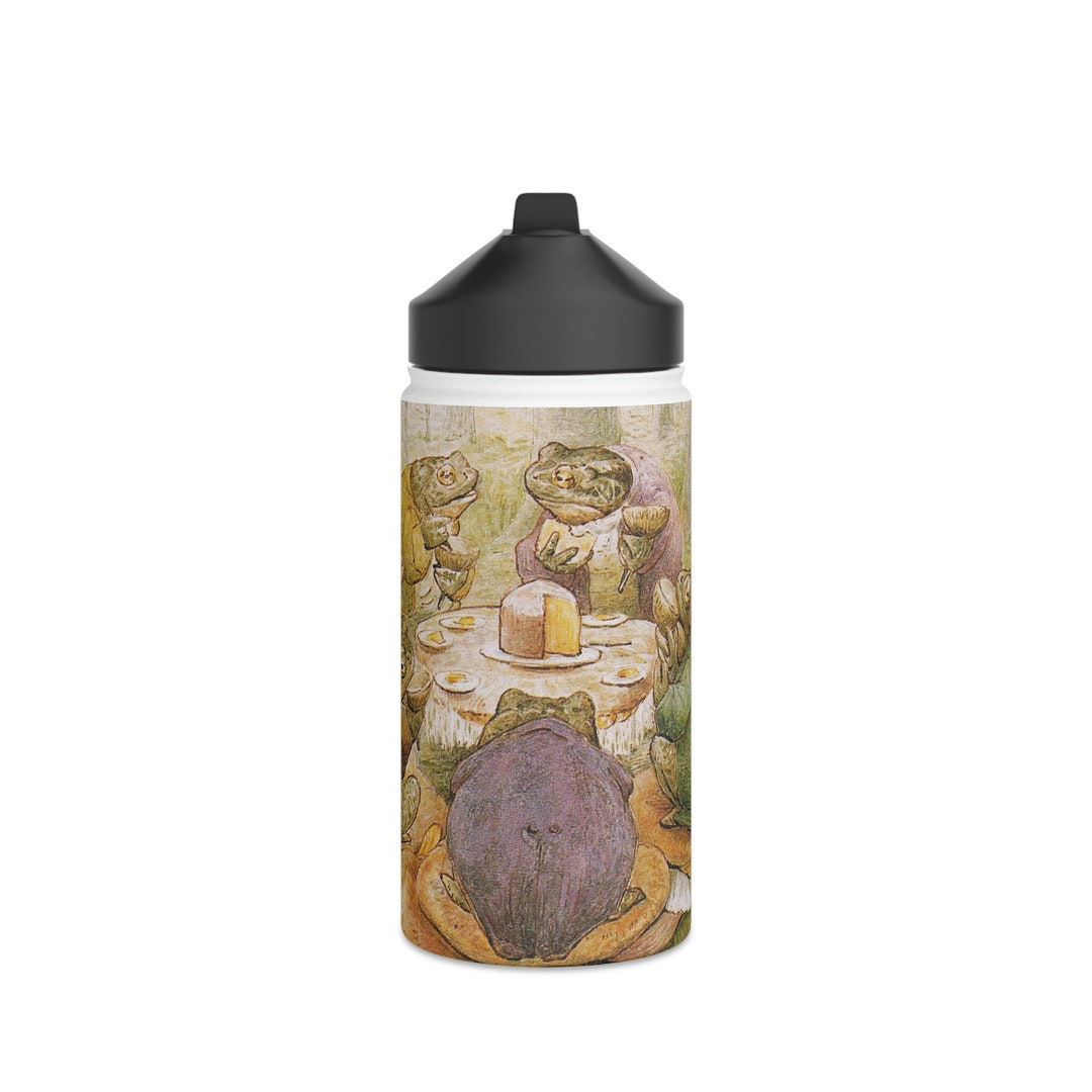 Toads Tea Party Beatrix Potter Stainless Steel Water Bottle, Standard ...