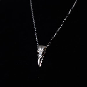 Silver Bird Skull Necklace Stainless Steel - Etsy