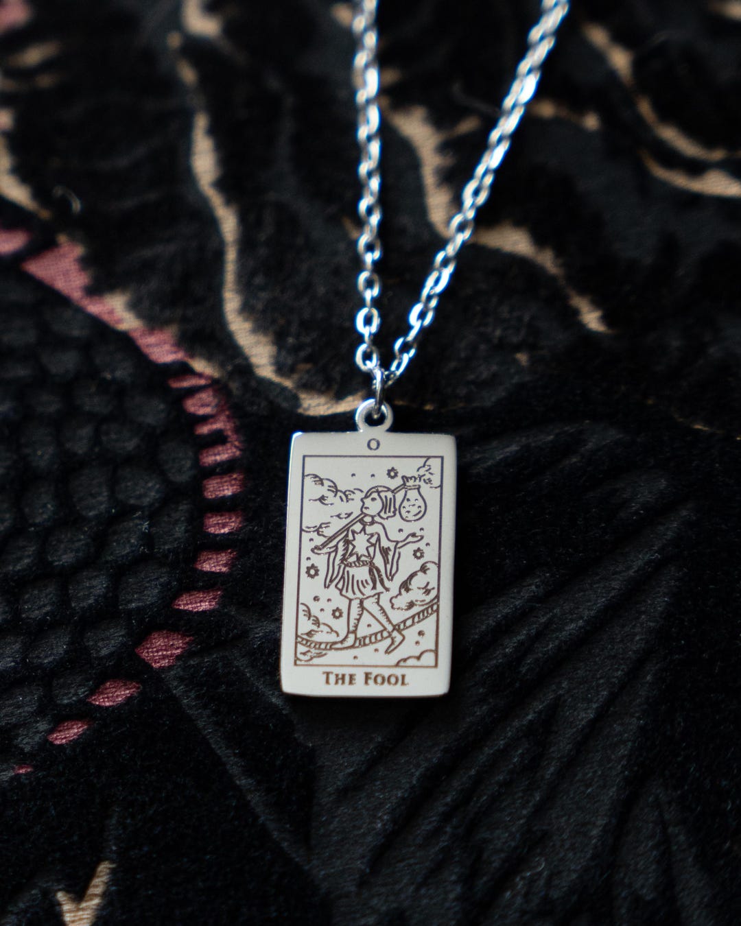 The Fool Tarot Card Stainless Steel Silver Necklace - Etsy