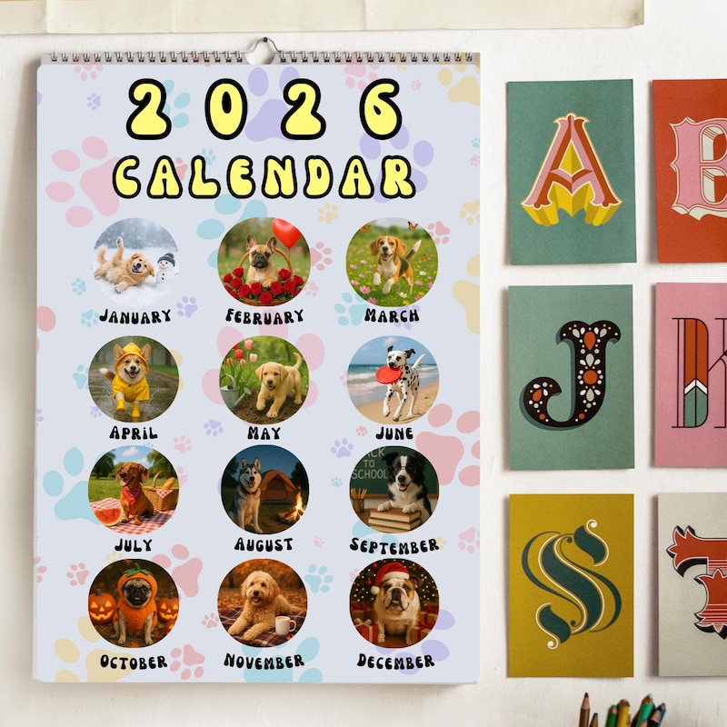 The Paw Print Calendar 2026 - Etsy