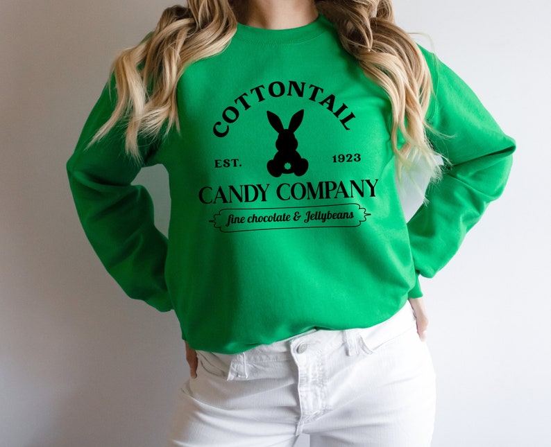 Corgi Sweatshirt, Cottontail Candy Co Easter Sweat Shirt, Corgi Easter ...
