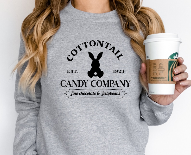 Corgi Sweatshirt, Cottontail Candy Co Easter Sweat Shirt, Corgi Easter ...
