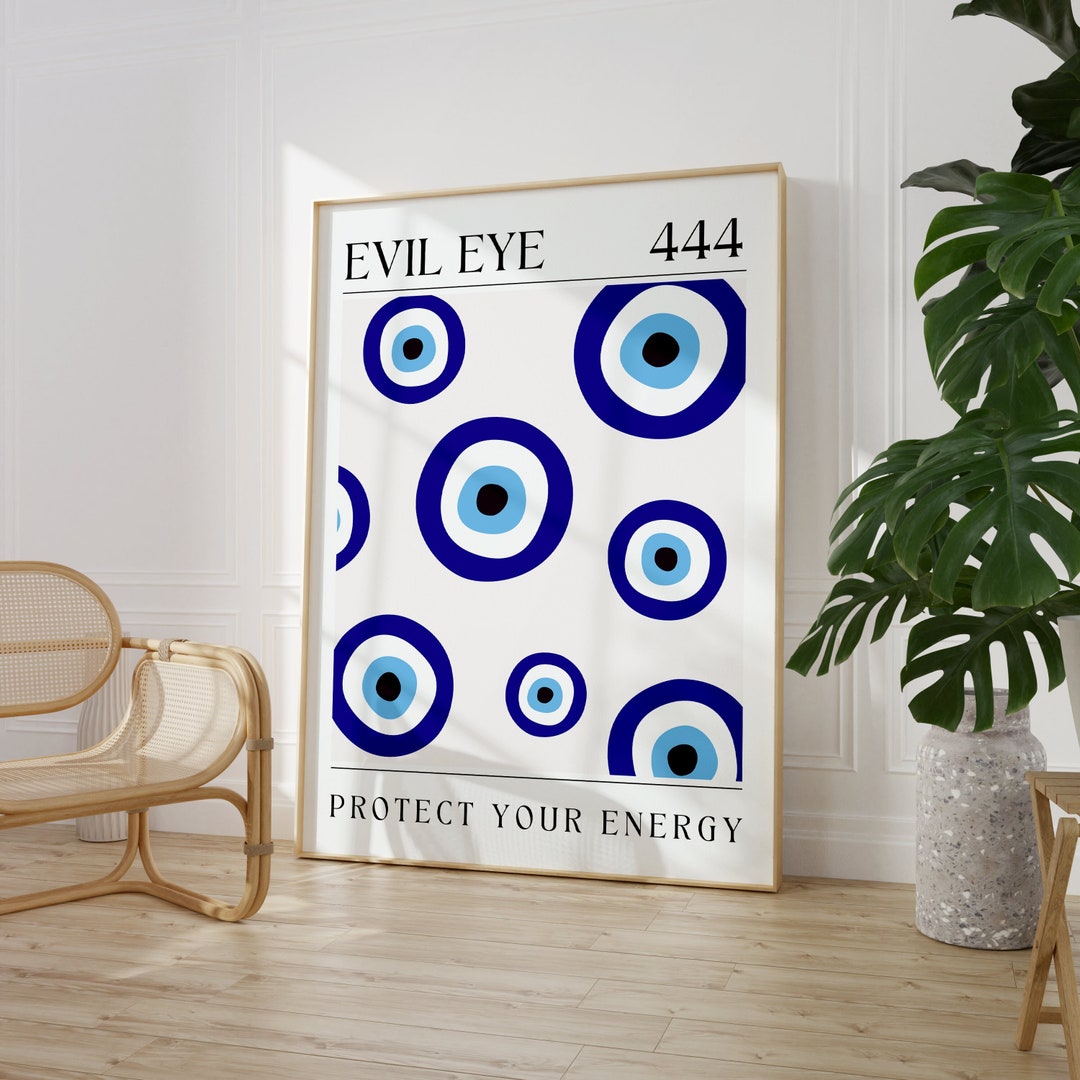 Evil Eye Art Print Protect Your Energy Positive Affirmation, 444 Angel ...