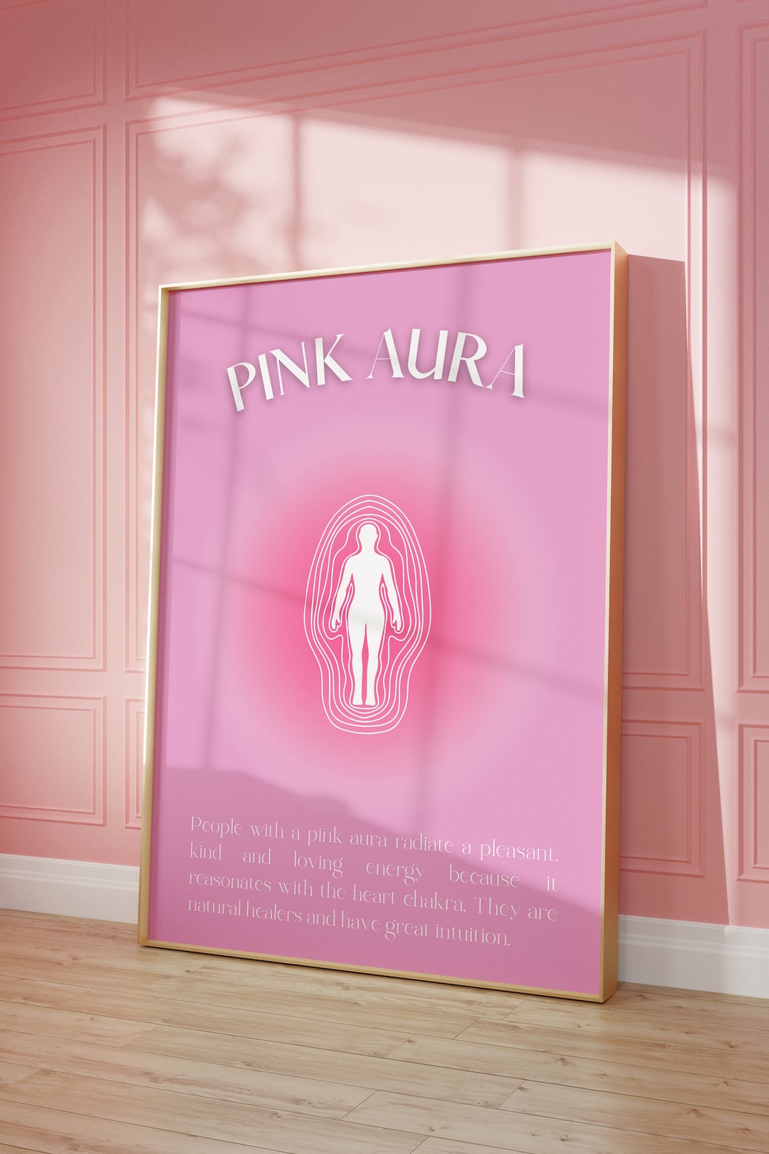 Aura Poster, Pink Aura Energy, Aura Gradient Poster, Spiritual Poster ...