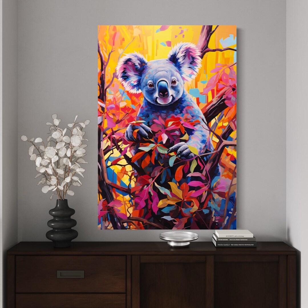 Adorable Koala Art, Canvas Print Wall Art Décor, Wildlife Home Décor ...