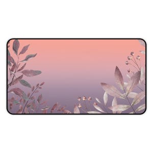 Botanical Desk Mat, Flower Petals Desk Protector, Keyboard Desk Mat for ...