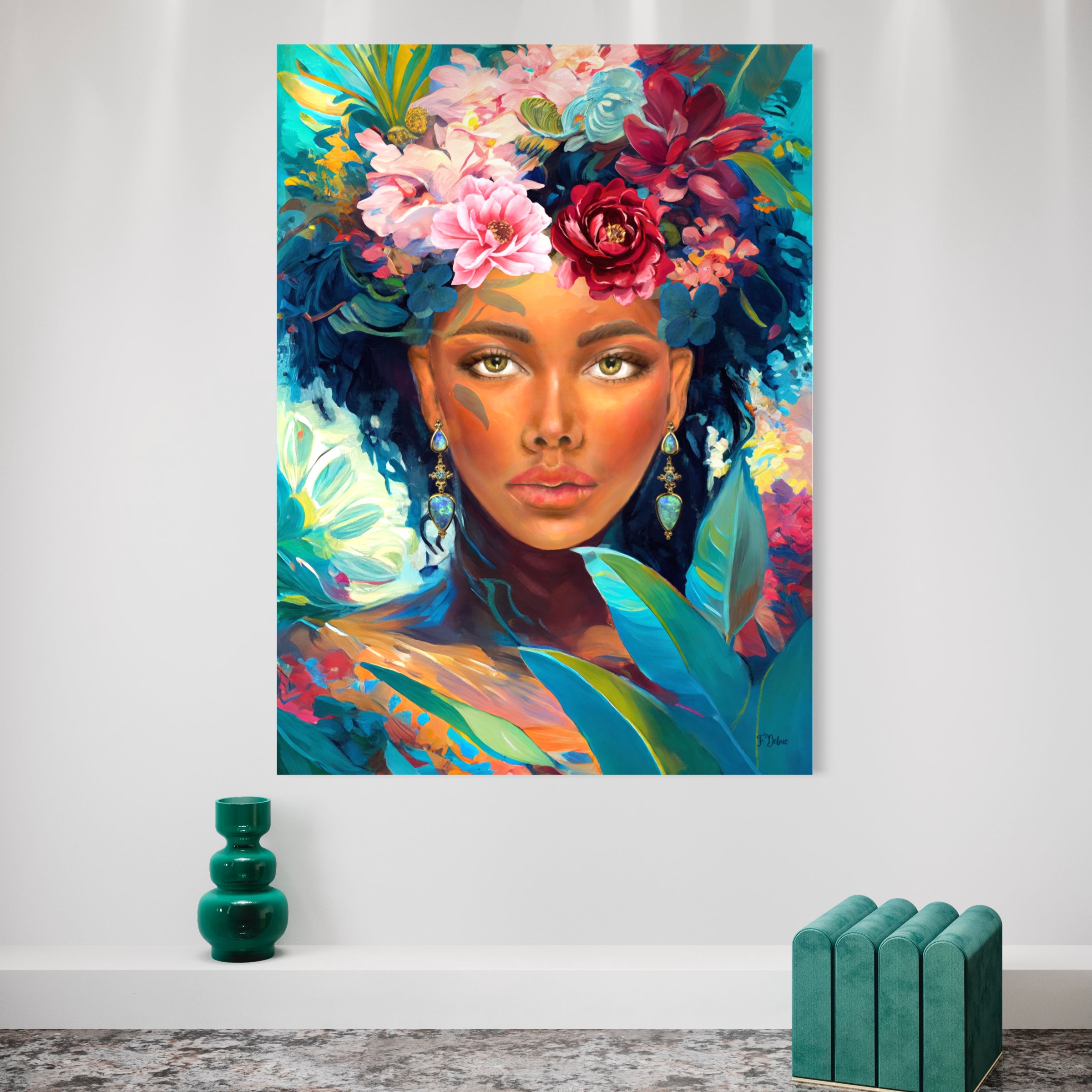 Wall Art Modern Portraiture, Portrait Painting, Canvas Print ...