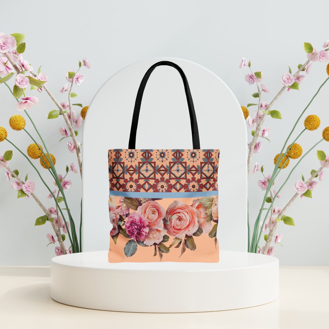 Garden Tote Bag, Timeless Patterns Inspired by Classic Florals, Floral ...