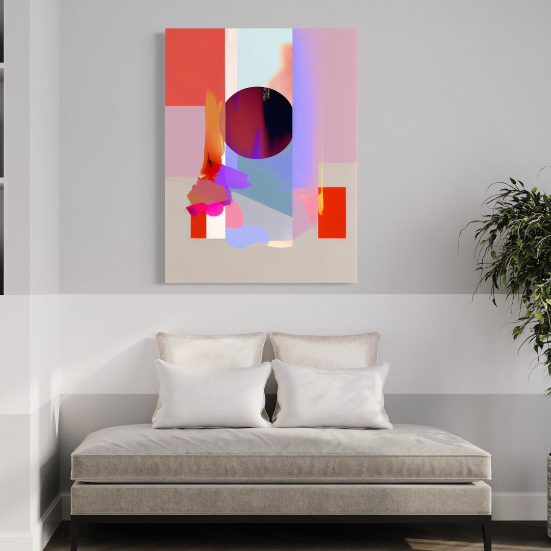 Abstract Wall Art, Living Room Wall Décor, Home Décor, Premium Canvas ...