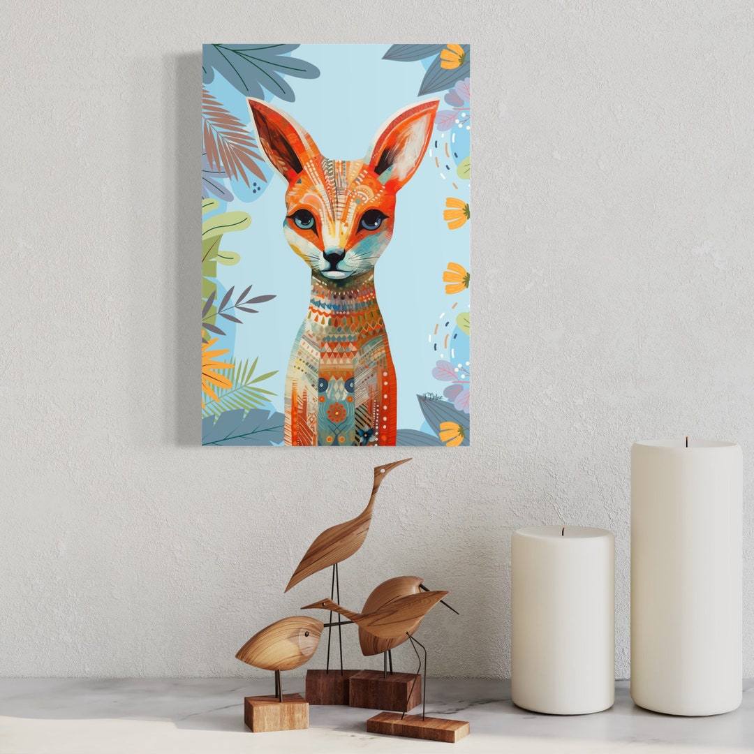 Cute Whimsical Animal, Jungle Friends Wall Art, Kids Room Artwork ...