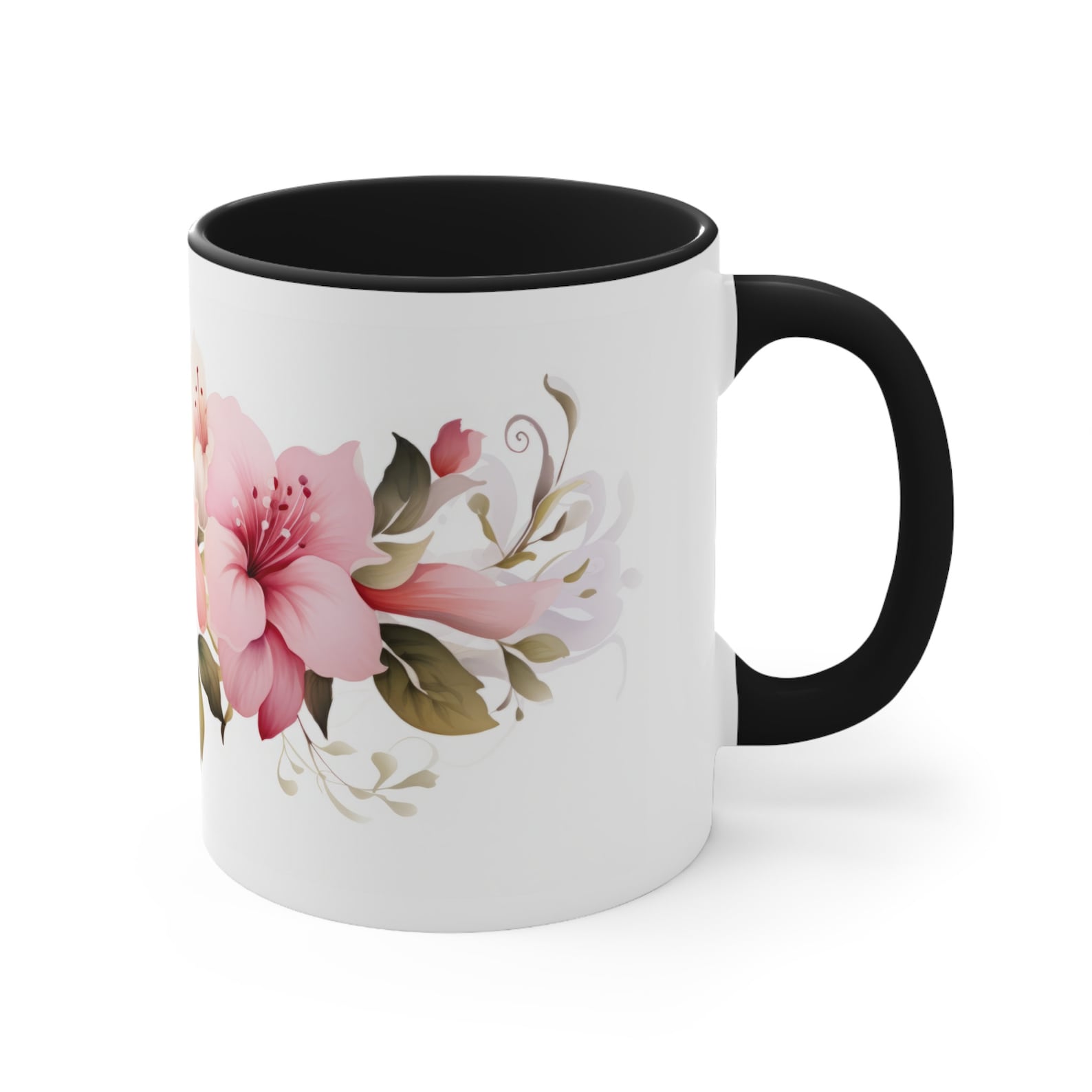 Flower Design Mug, Floral Coffee Cup, Unique Mug for Gifting, Botanical ...