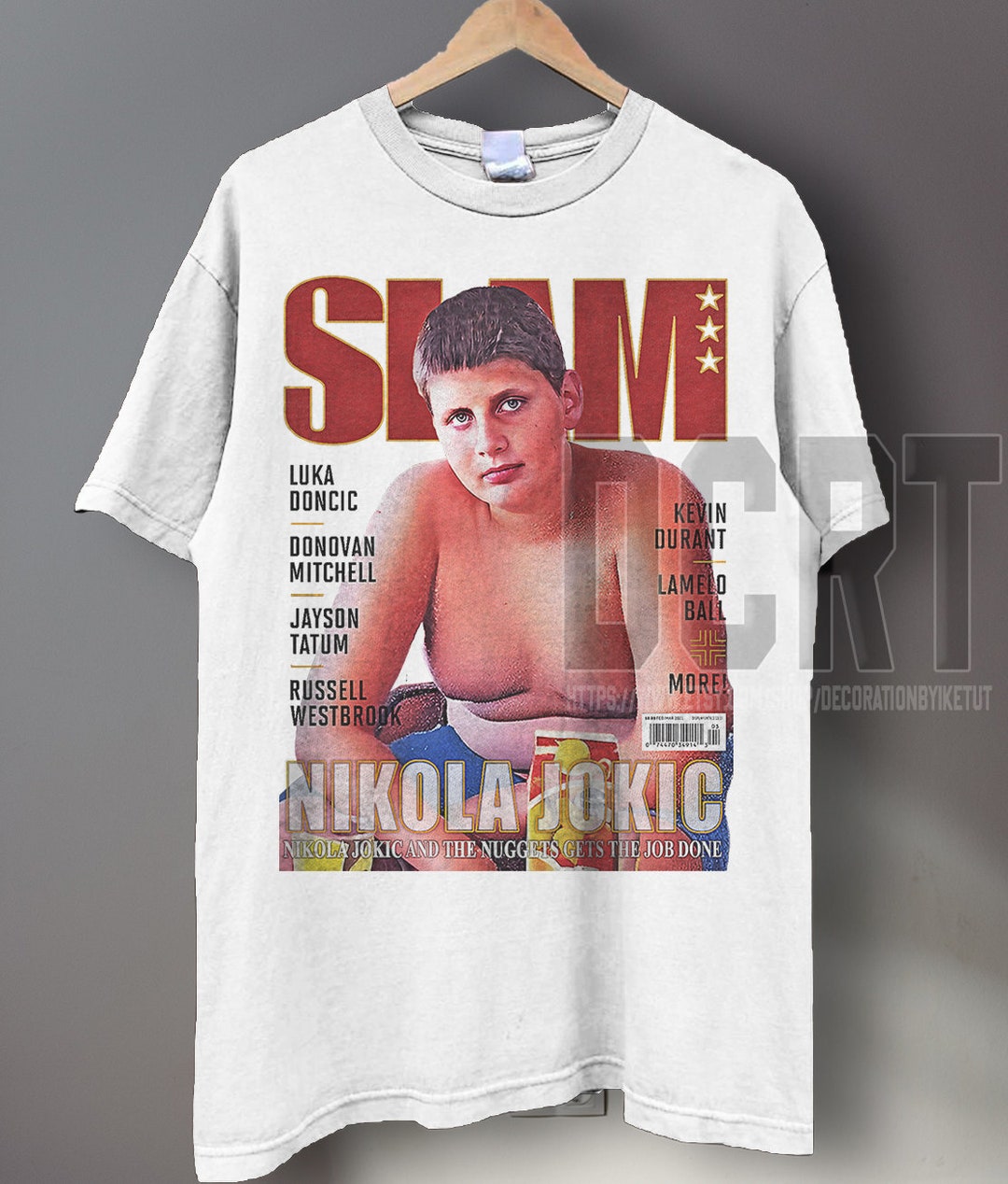 Vintage Nikola Jokic Slam Magazine T-shirt: 90s Graphic Basketball Tee ...