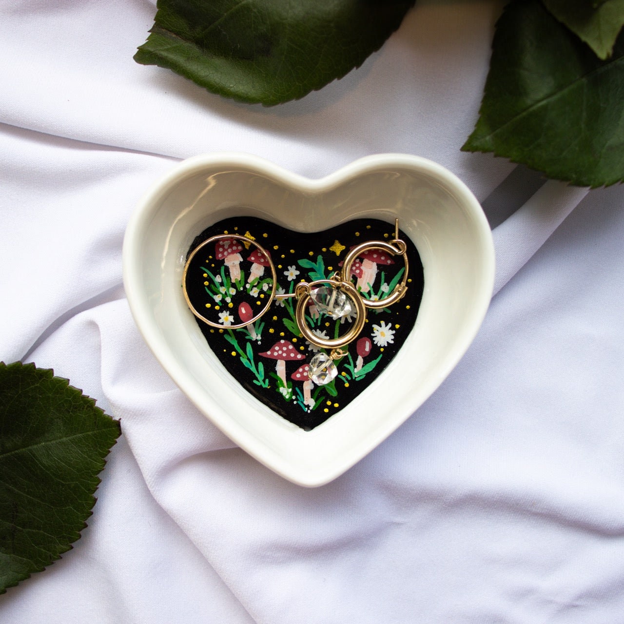 Hand-painted Trinket Dish, Wedding Ring Holder, Engagement Jewelry Dish ...