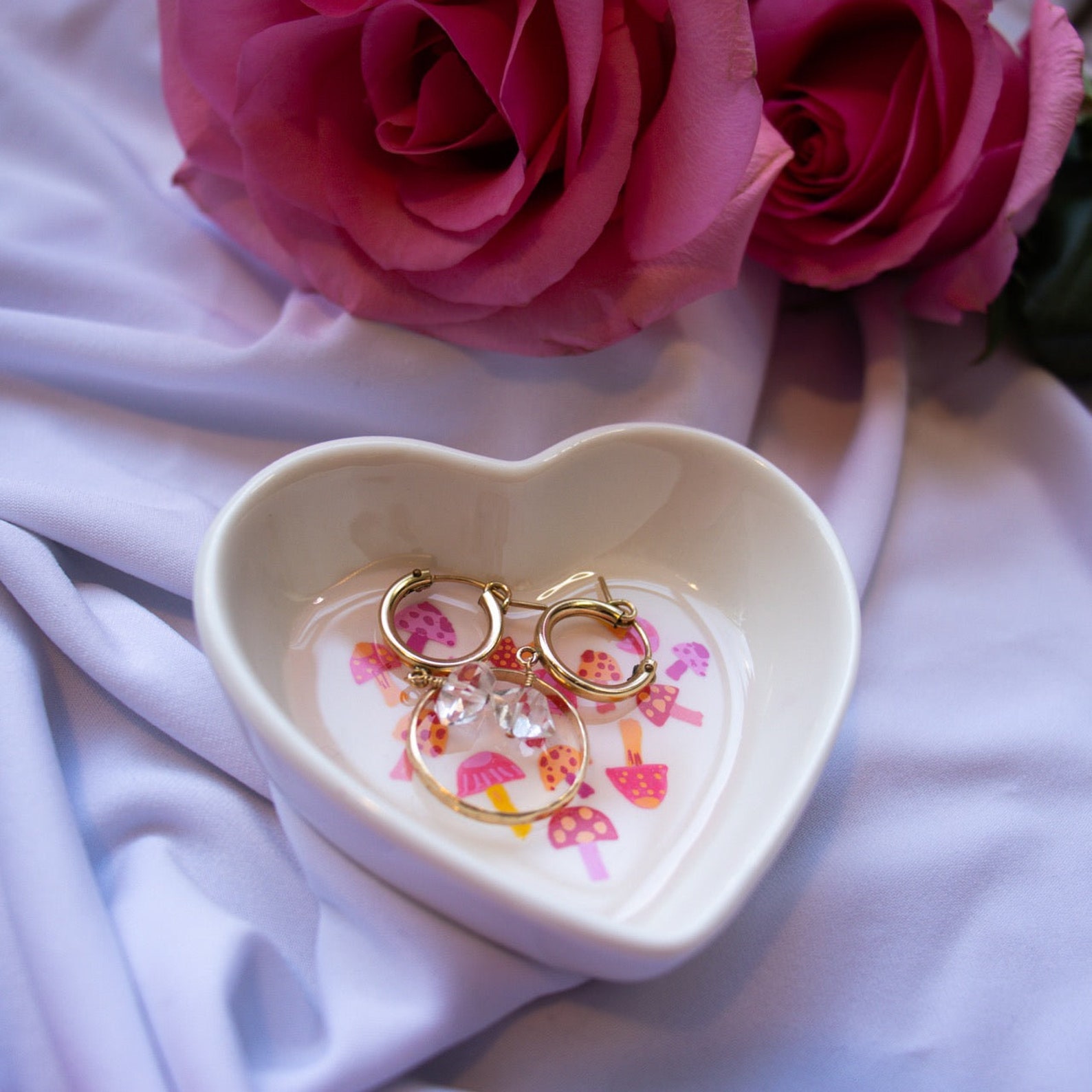 Hand-painted Trinket Dish, Wedding Ring Holder, Engagement Jewelry Dish ...