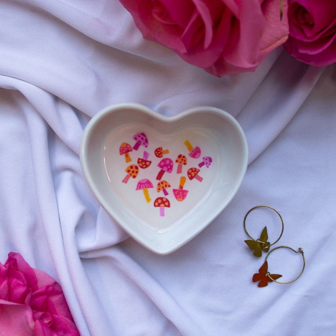 Hand-painted Trinket Dish, Wedding Ring Holder, Engagement Jewelry Dish ...