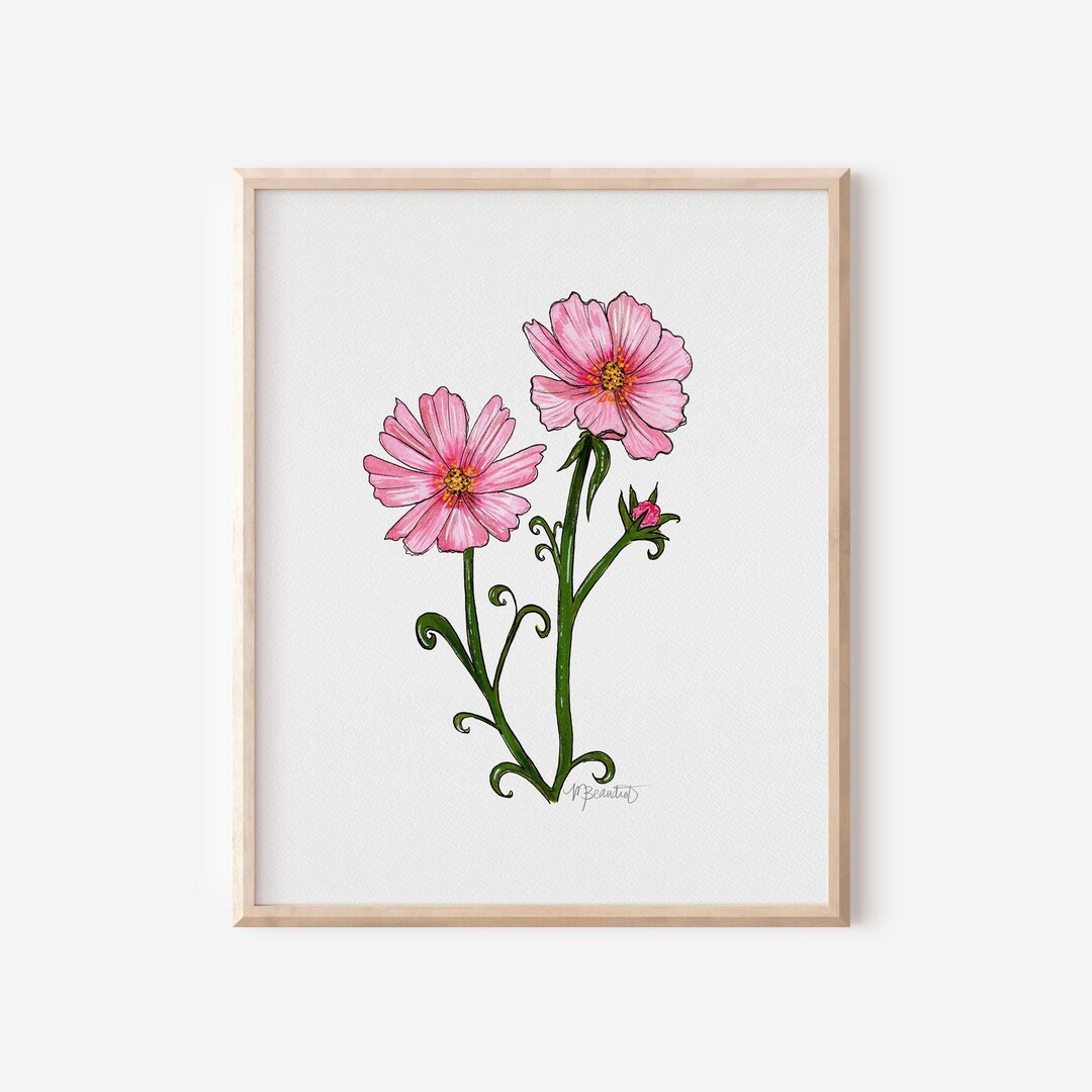 Watercolor Cosmo Painting, Watercolor Cosmo Art, Cosmo Print, October ...