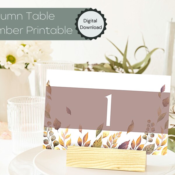 Autumn Table Numbers - Etsy