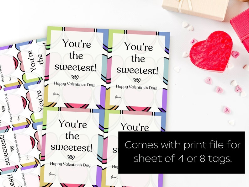 Sweet Heart Gift Tags for Valentine Gifts and Favors - Etsy