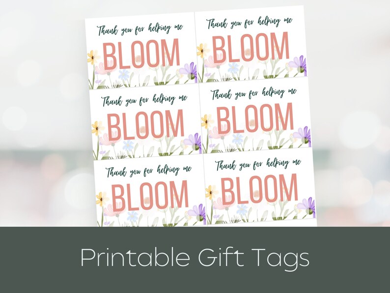 Bloom Gift Tags for Gifts and Favors - Etsy