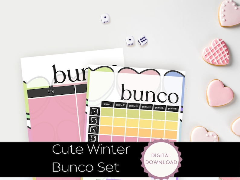 Sweet Heart Valentine Bunco Scorecard Set - Etsy