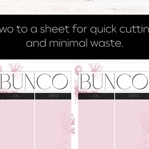 Pink Floral Bunco Scoresheet Set - Etsy