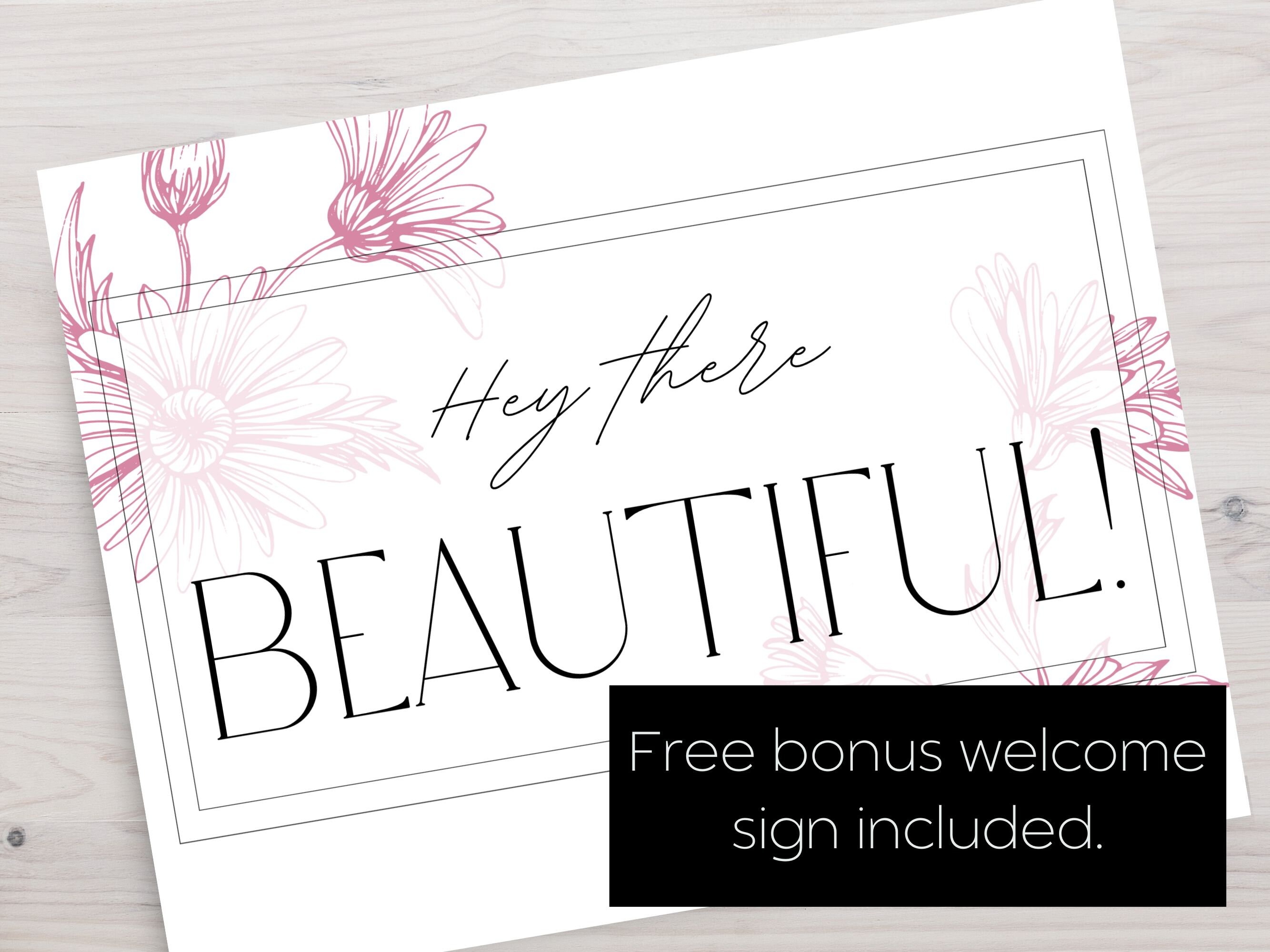 Pink Floral Bunco Scoresheet Set - Etsy