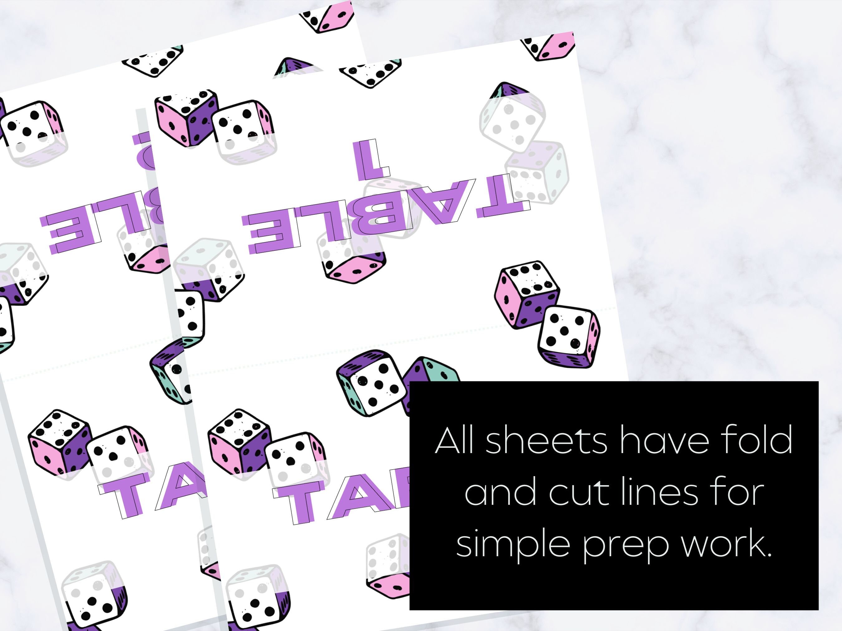 Cute Dice Bunco Scorecard Set - Etsy